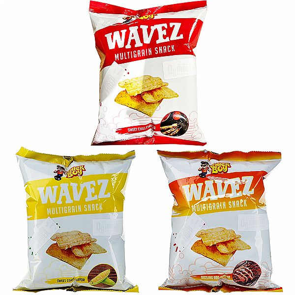 菲律賓 CHICK BOY~WAVEZ風味波浪脆片(75g)甜辣／甜玉米／烤肉 款式可選 - 小三美日 | 美妝、保養、生活購物網