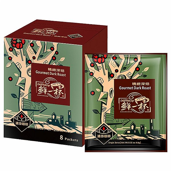 One Fresh Cup鮮一杯~濾掛咖啡(精緻深焙) 9gX8入／盒裝 - 小三美日 | 美妝、保養、生活購物網